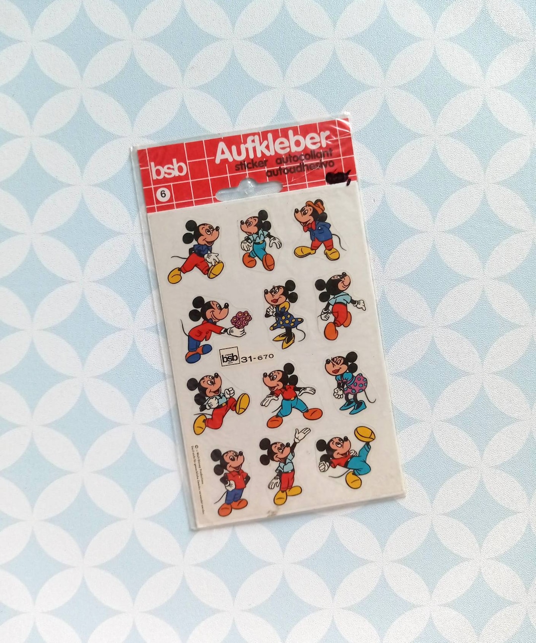 80s Vintage BSB Disney Mickey & Minnie Stickers New Sealed - Etsy