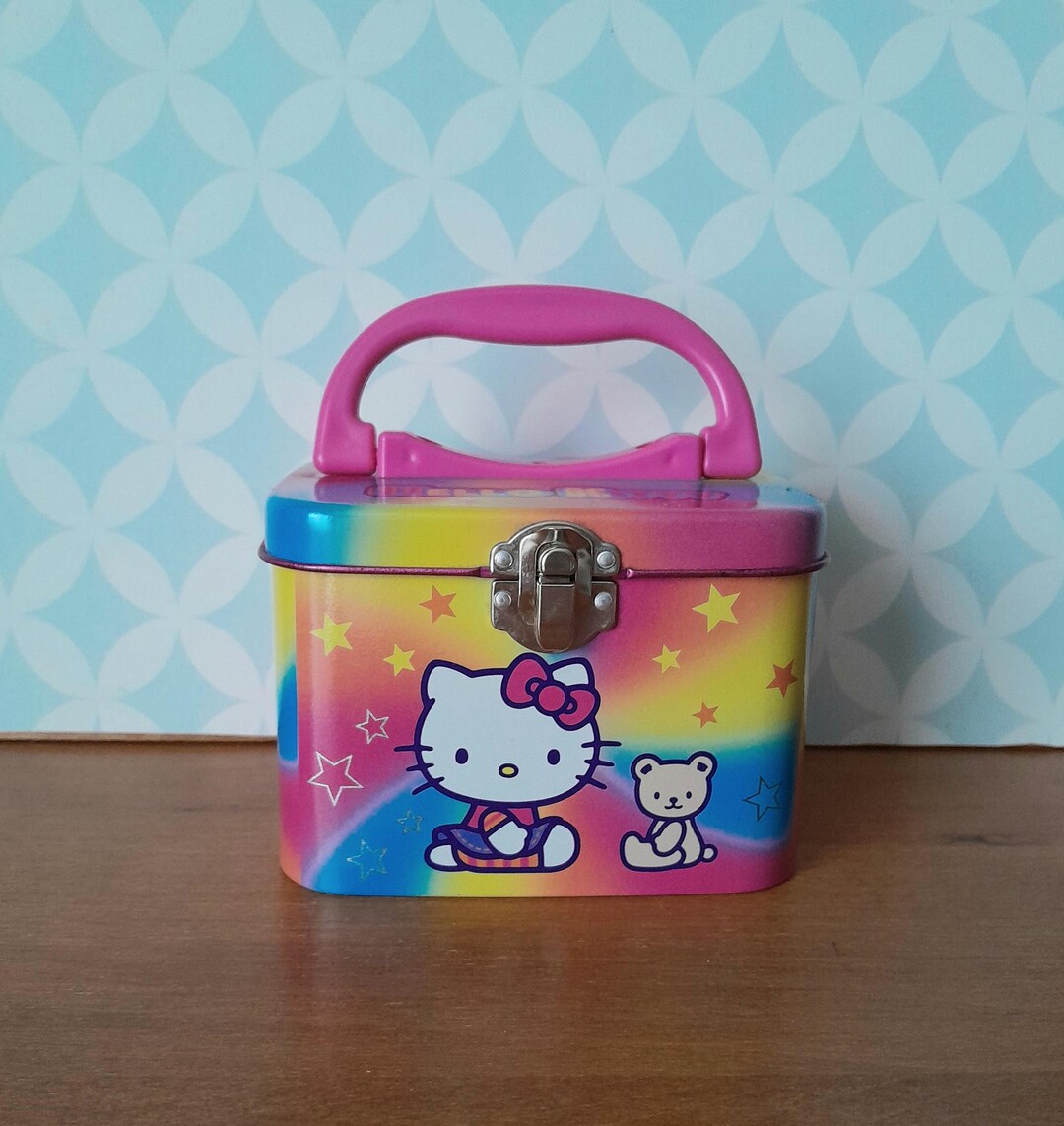 Vintage Sanrio 2002 Hello Kitty Multi Colored Tin Metal Box Case - Etsy