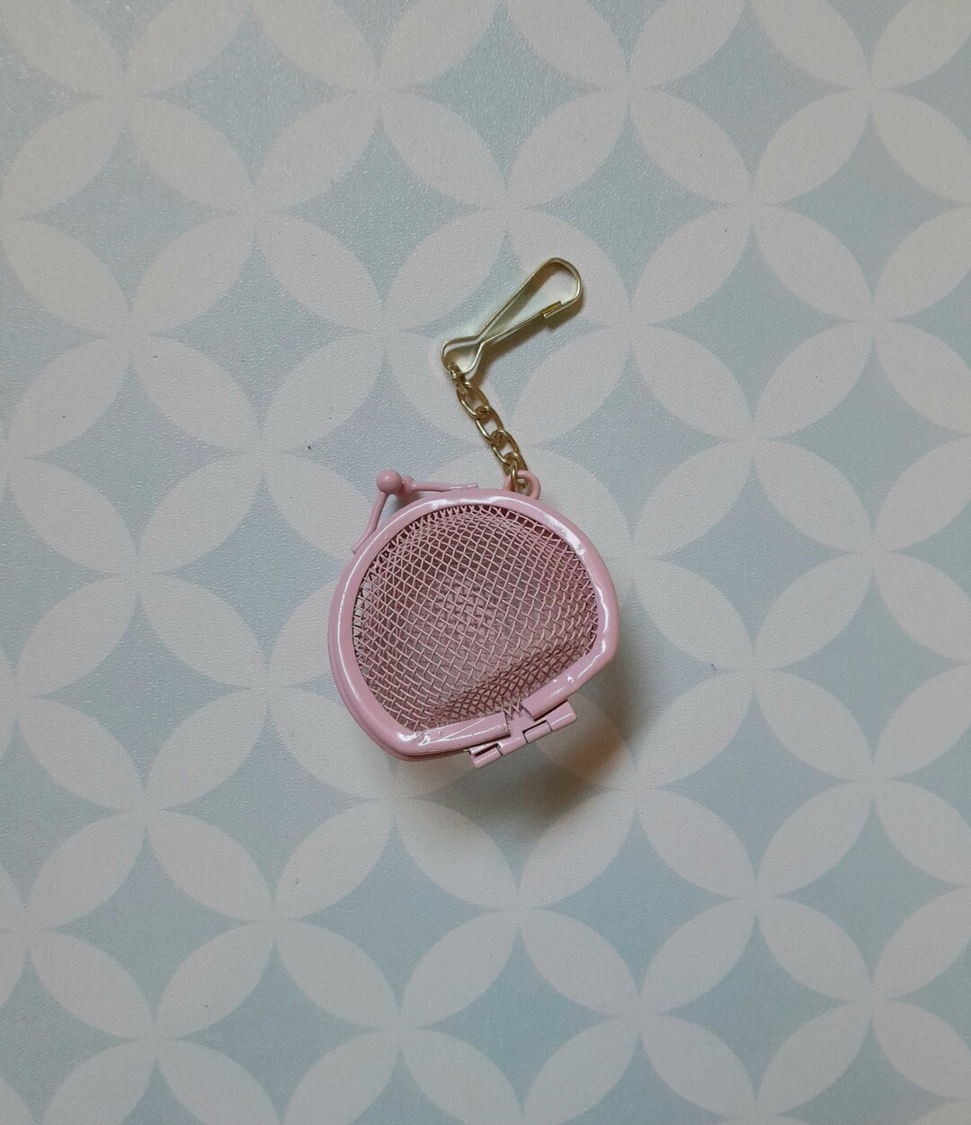 80s Vintage Mini Pink Metal Coin Purse With Key Ring - Etsy