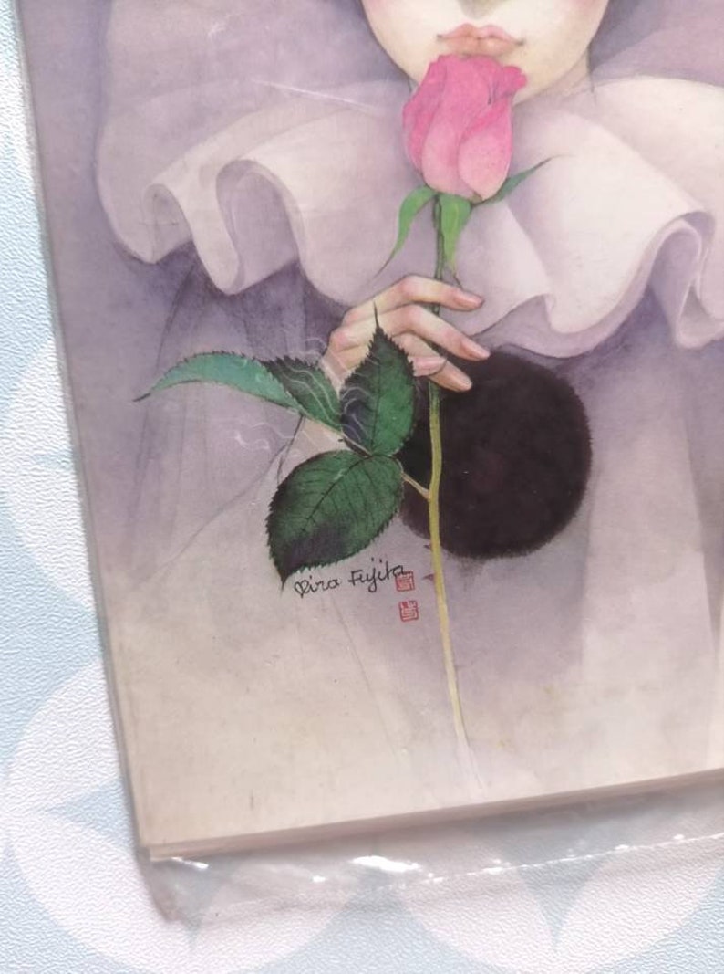 80s Vintage Michel Oks Pierrot Love Mira Fujita Greeting Card - Etsy