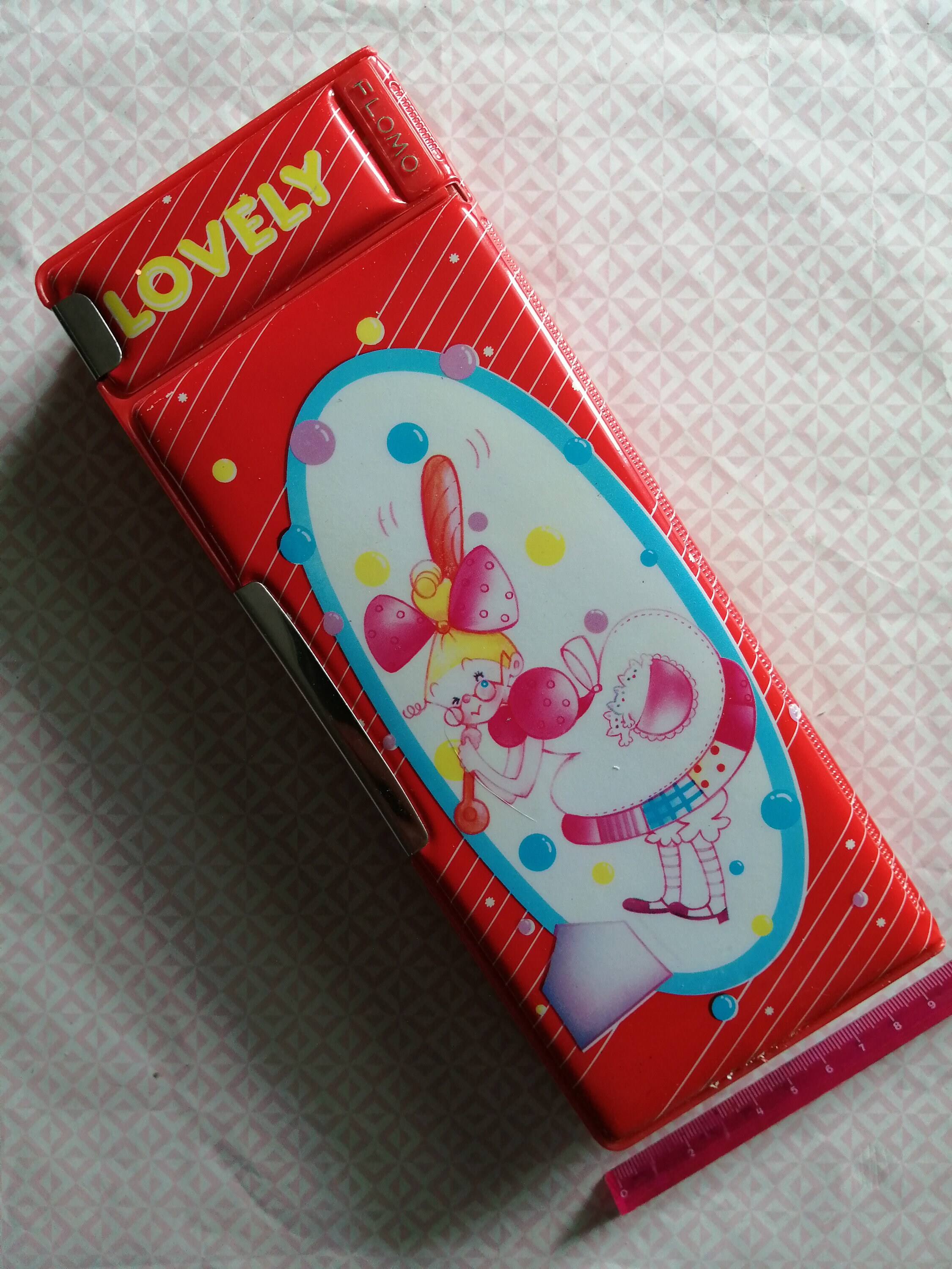 80s Vintage FLOMO Lovely Red Pencil case | Etsy