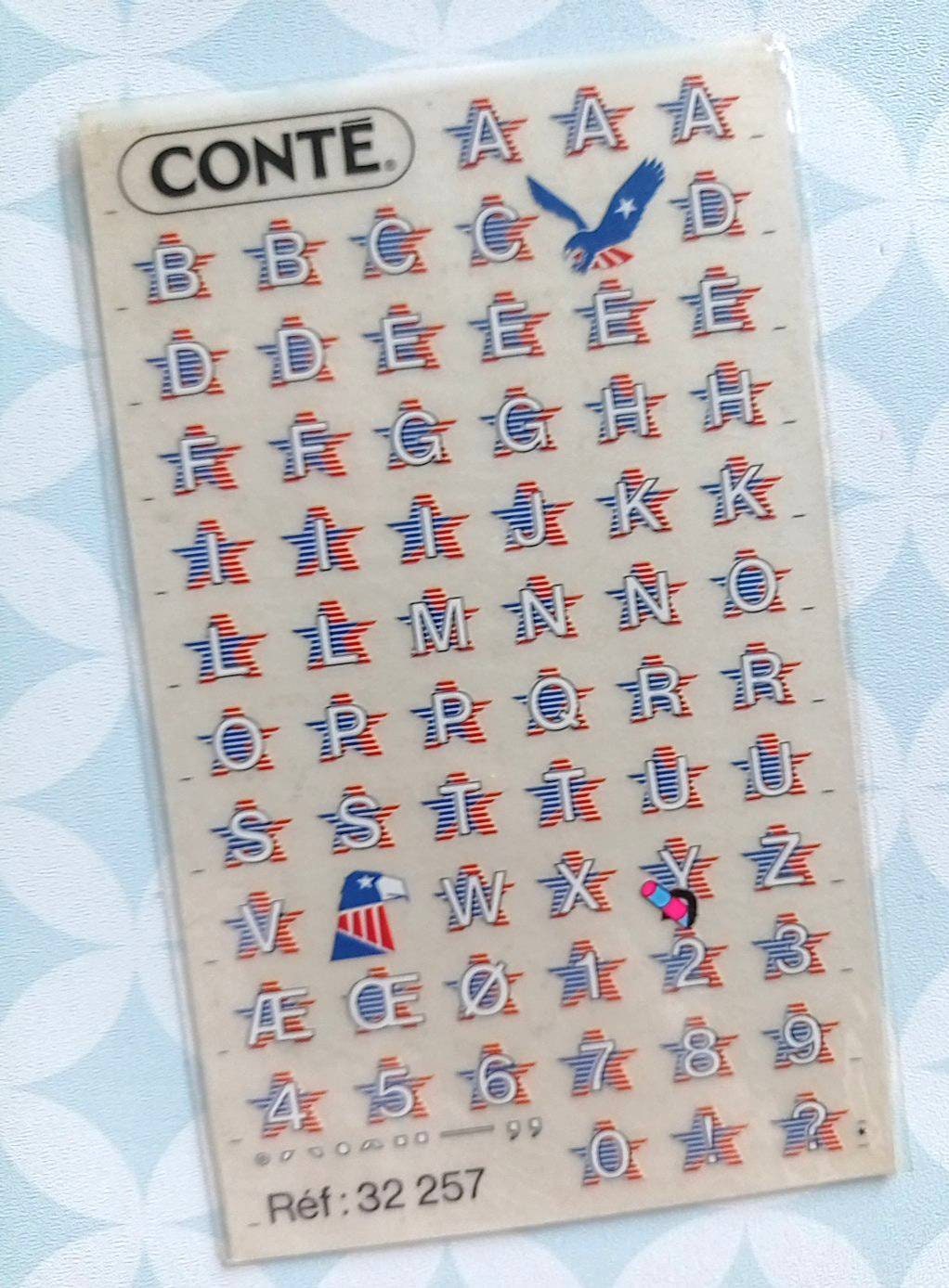 80s Vintage Conté Rub on Lettering Transfers Decalcomanies Pressers ...