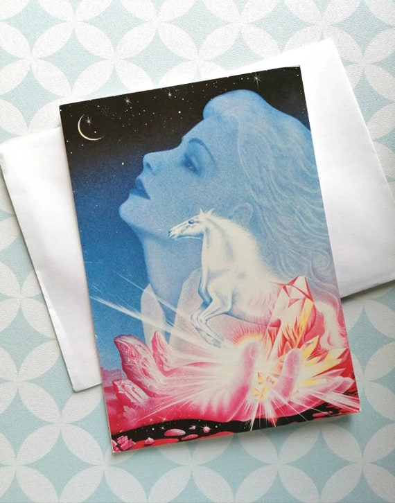 80s Vintage Stationery Picture Card & Envelope new sealed Greeting ...