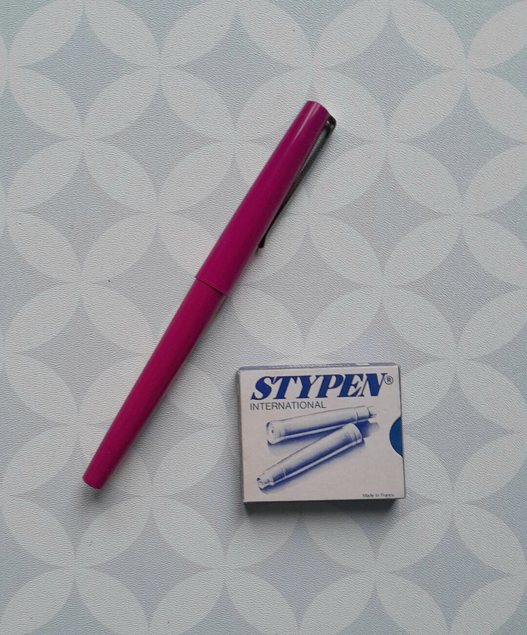 80s Vintage Stypen Dark Pink Plastic Fountain Pen NEW - Etsy