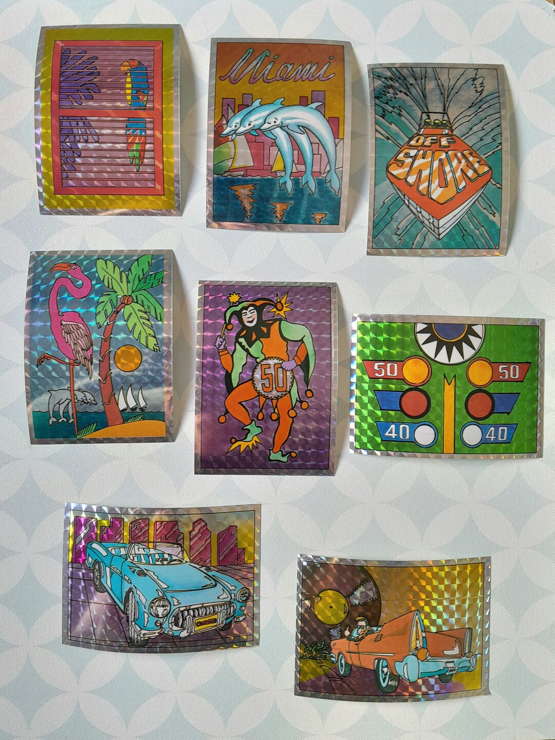 80s Vintage PANINI Prismatic Glitter Shiny Sticker - Etsy