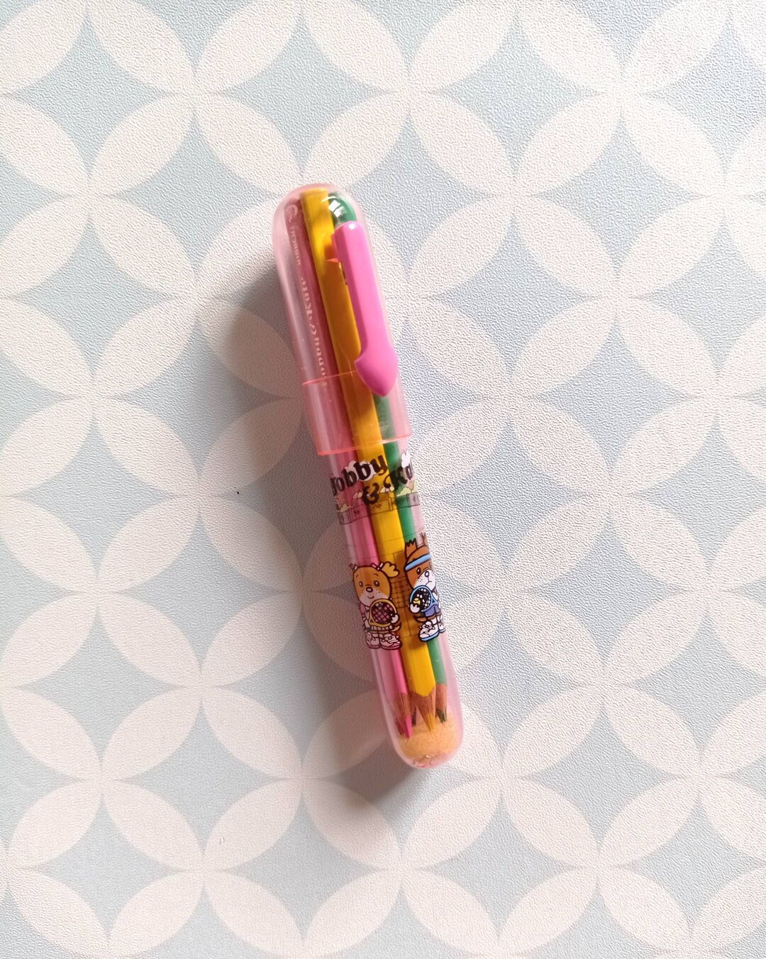80s Vintage Ribbon Japan 1981 Bobby & Kate Pink Plastic Pen With 6 ...