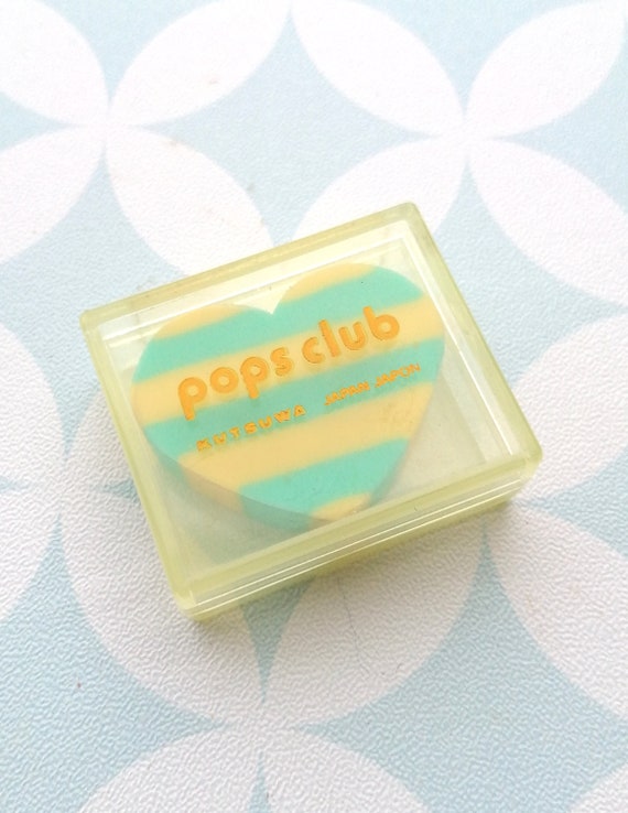 80s Vintage Eraser Kutsuwa Pops Club cased | Etsy