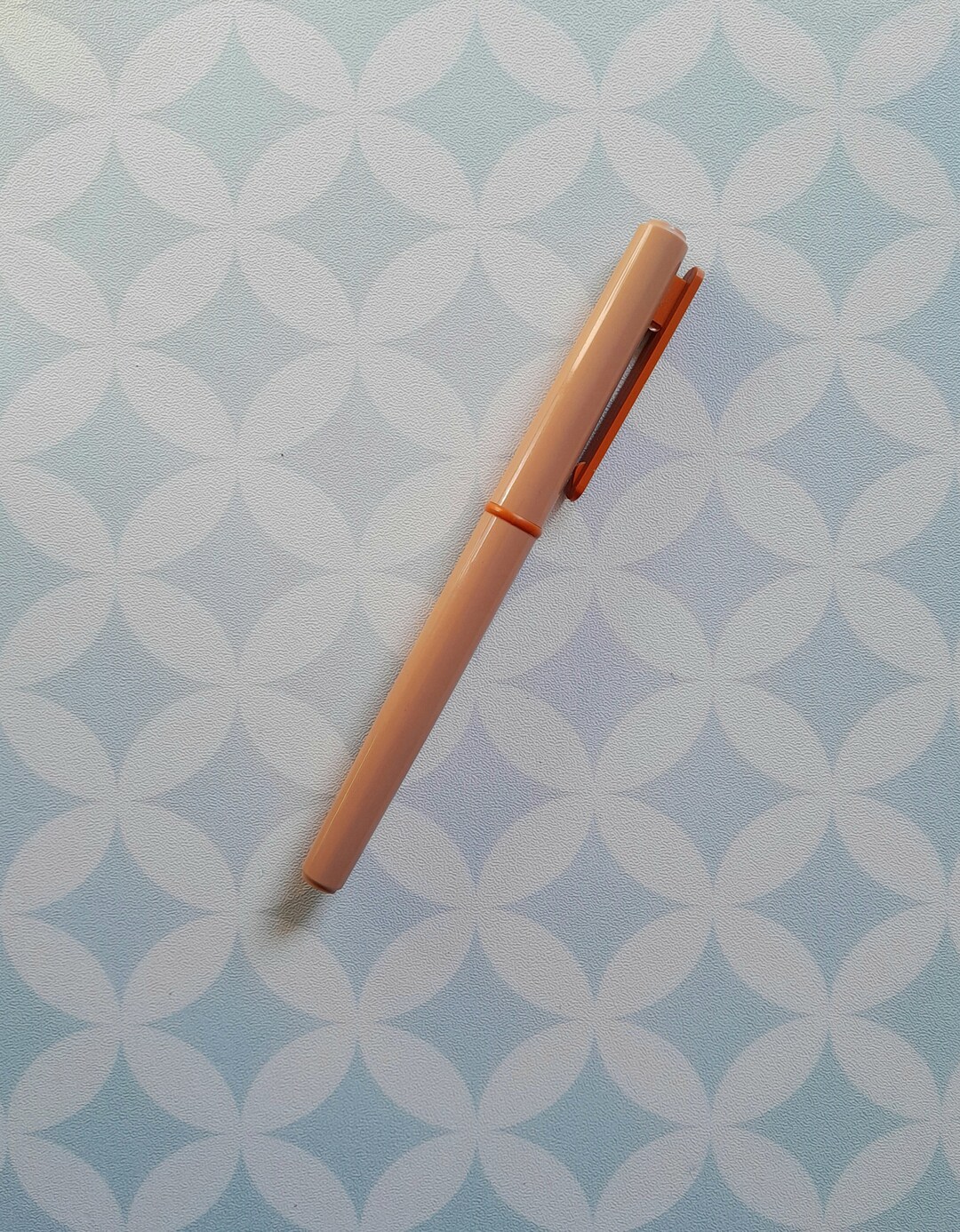 80s Vintage Waterman Dark Peach Orange and Orange Plastic Fountain Pen ...