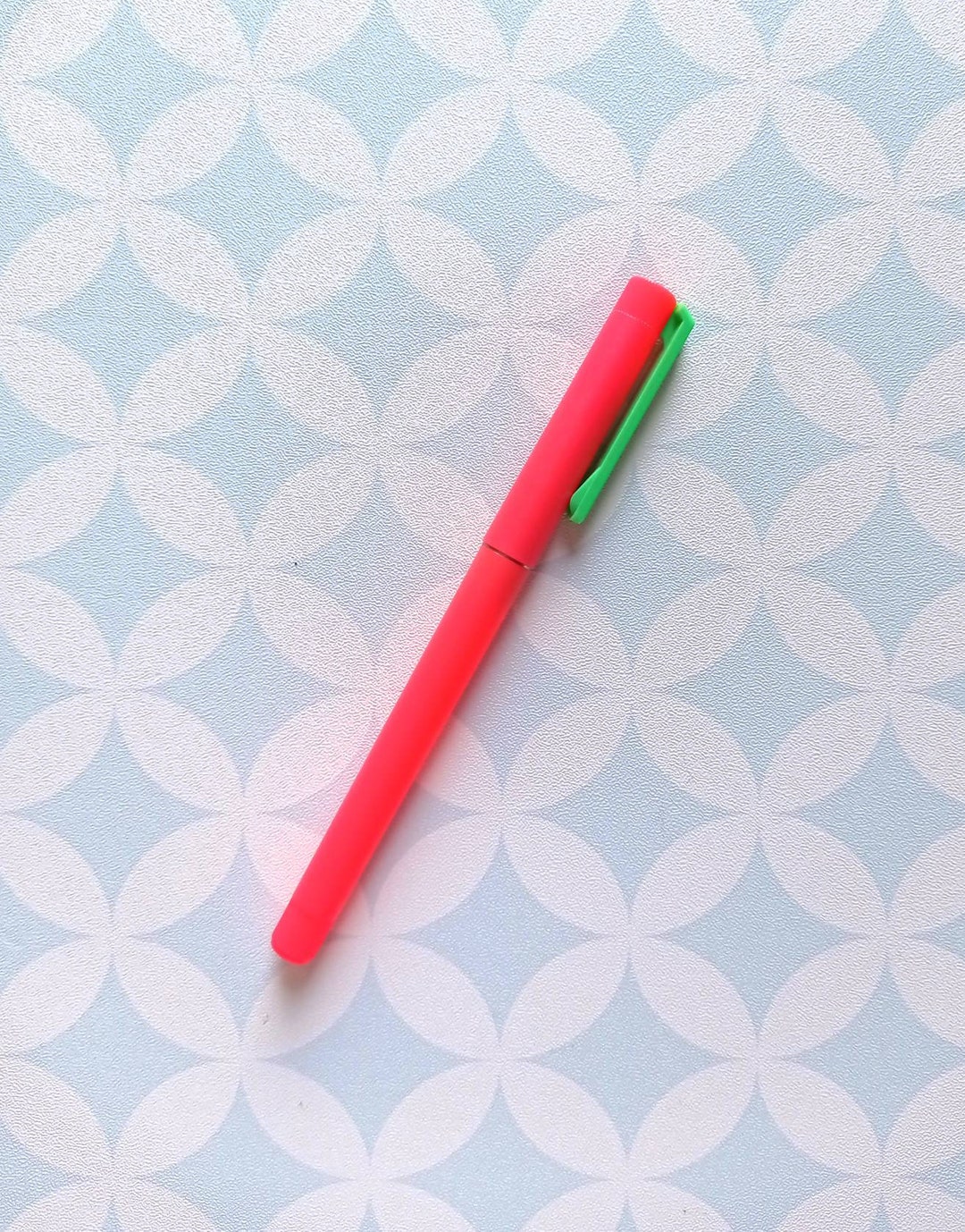 80s Vintage Leber Wilson Fluorescent Plastic Fountain Pen Pink and ...