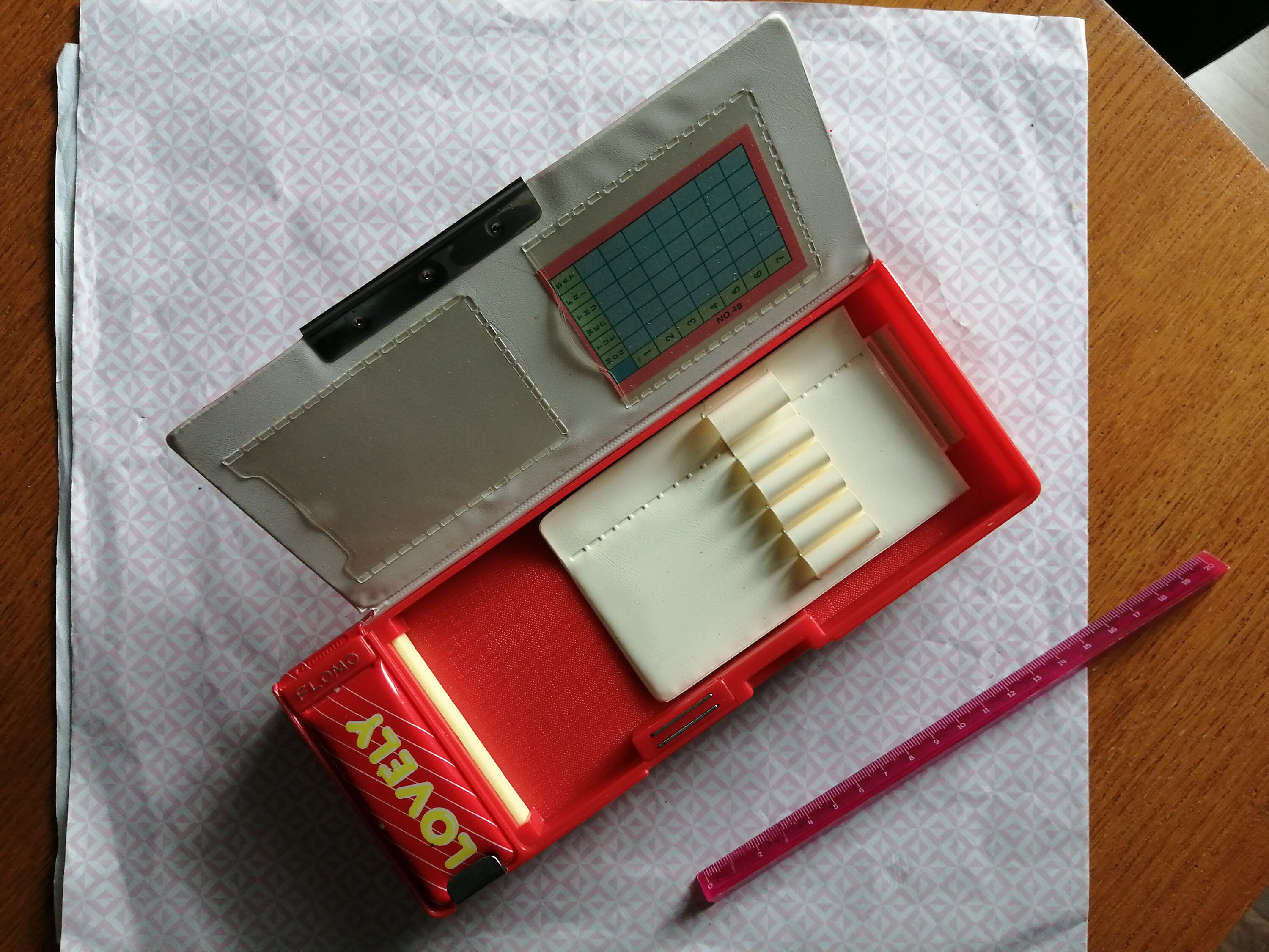 80s Vintage FLOMO Lovely Red Pencil case | Etsy