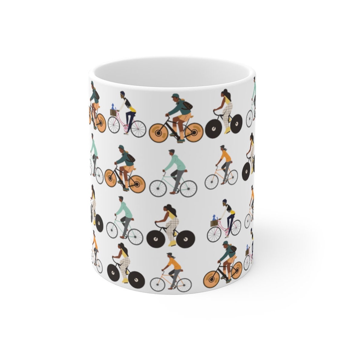 Black Cyclist Mug 11oz African American Bicycle Mug Black | Etsy