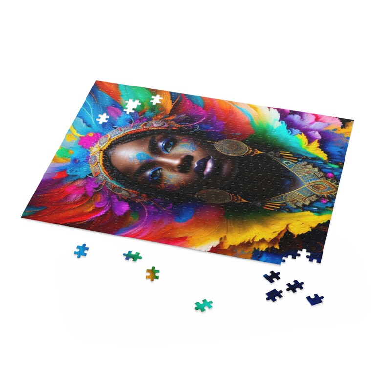 Colorful African American Woman Puzzle 120 252 500 Piece - Etsy