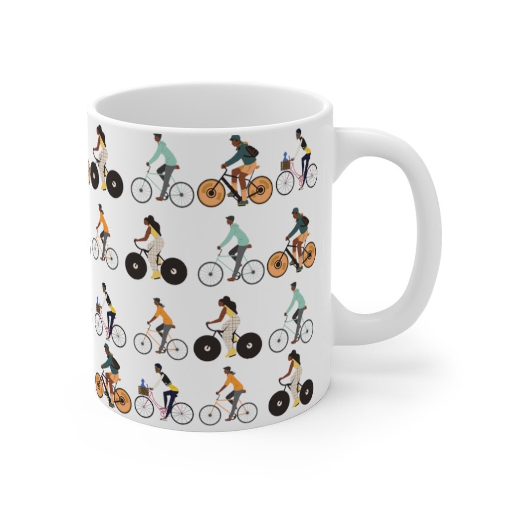 Black Cyclist Mug 11oz African American Bicycle Mug Black - Etsy