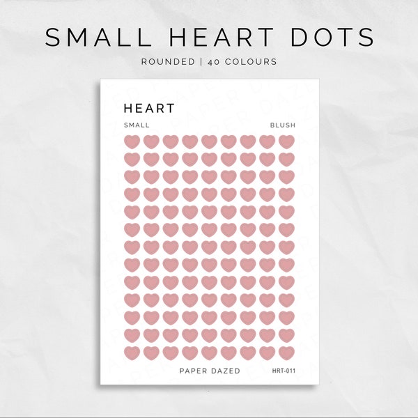 Small Heart Stickers - Etsy