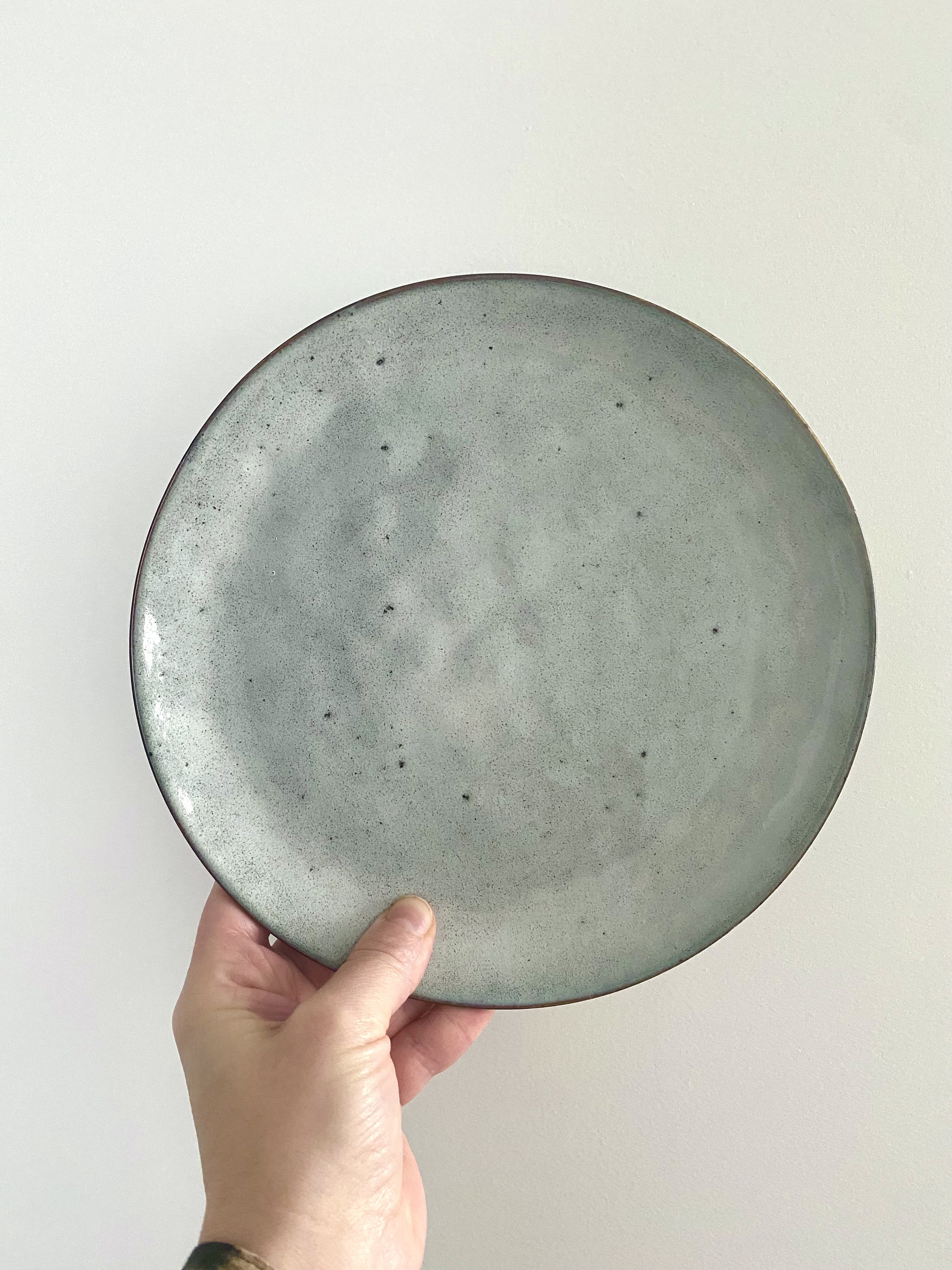 Handmade Stoneware Plates Blue Gray Ceramic Plates Set Rustic - Etsy