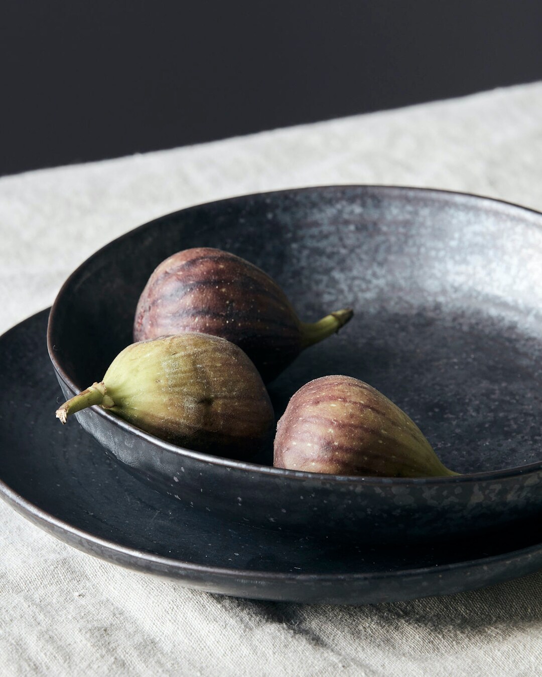 Black Stoneware Bowl Set Large Ceramic Dinner Bowls Bowl for Breakfast ...
