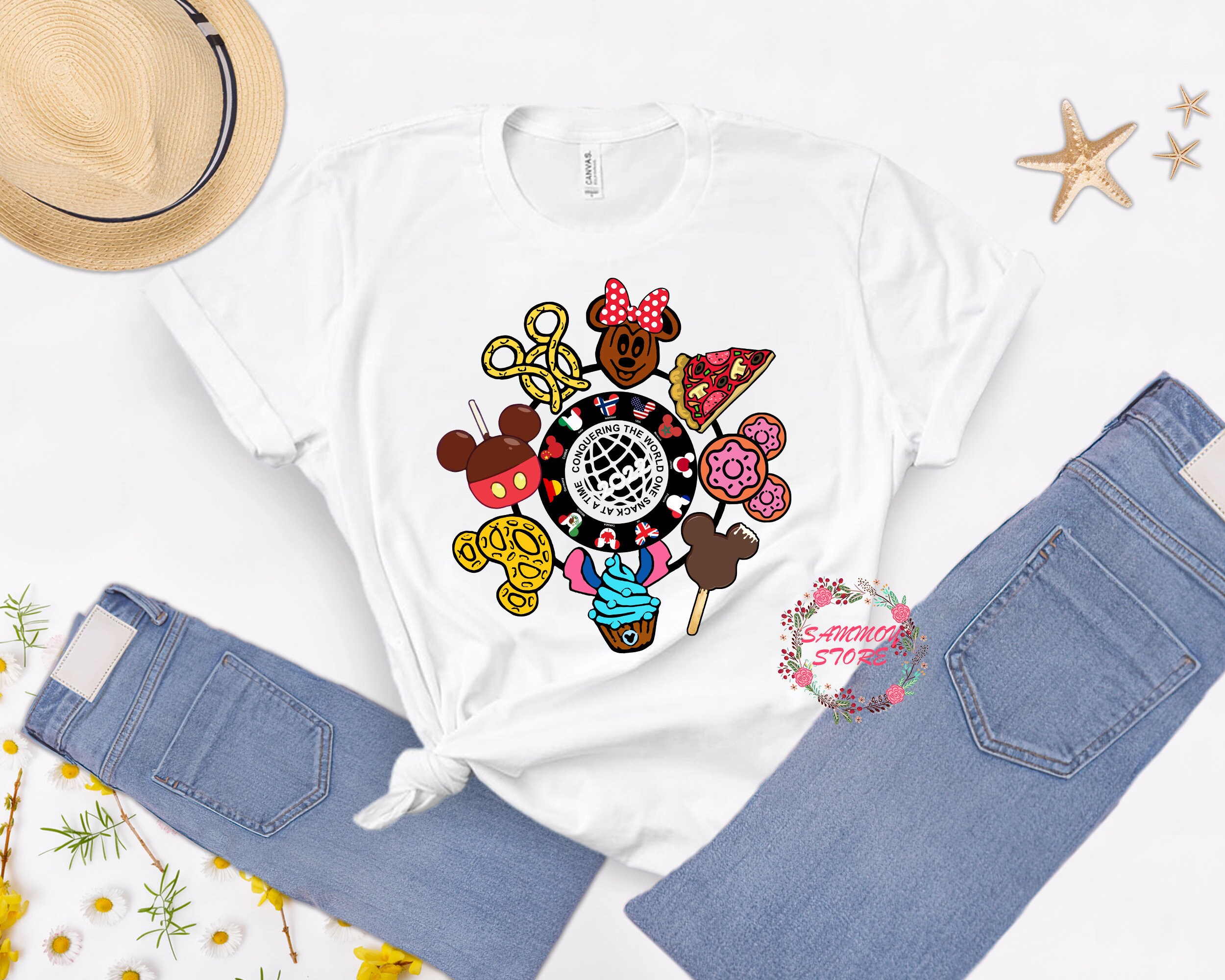 Disneyworld shirts epcot Eating around the world Mickey and Minnie ...