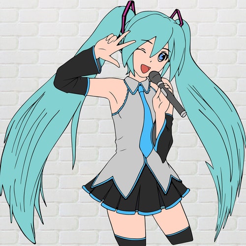Hatsune Miku Svg Cricut Silhoutte Cut File Anime Girl - Etsy