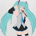 Hatsune Miku Svg, Cricut Silhoutte Cut File, Anime Girl, Vocaloid ...