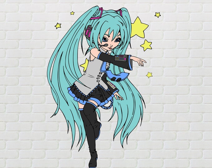 Smoke Miku Transparent Border Sticker - Etsy