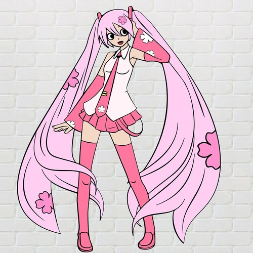 Hatsune Miku Svg Cricut Silhoutte Cut File Anime Girl - Etsy