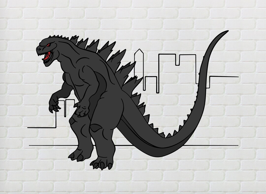 Godzilla SVG, Godzilla Silhouette Svg, Monster SVG, Dragon Svg ...