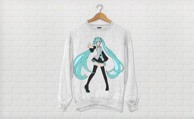 Hatsune Miku Svg, Cricut Silhoutte Cut File, Anime Girl, Vocaloid ...