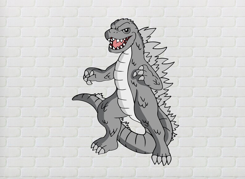 Godzilla SVG Godzilla Silhouette Svg Monster SVG Dragon - Etsy