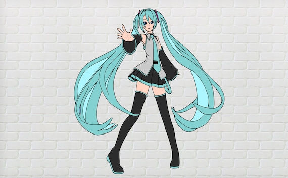 Hatsune Miku Svg Cricut Silhoutte Cut File Anime Girl - Etsy