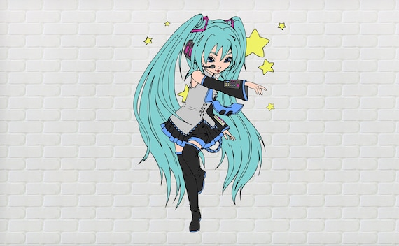 Hatsune Miku Svg Cricut Silhoutte Cut File Anime Girl | Etsy