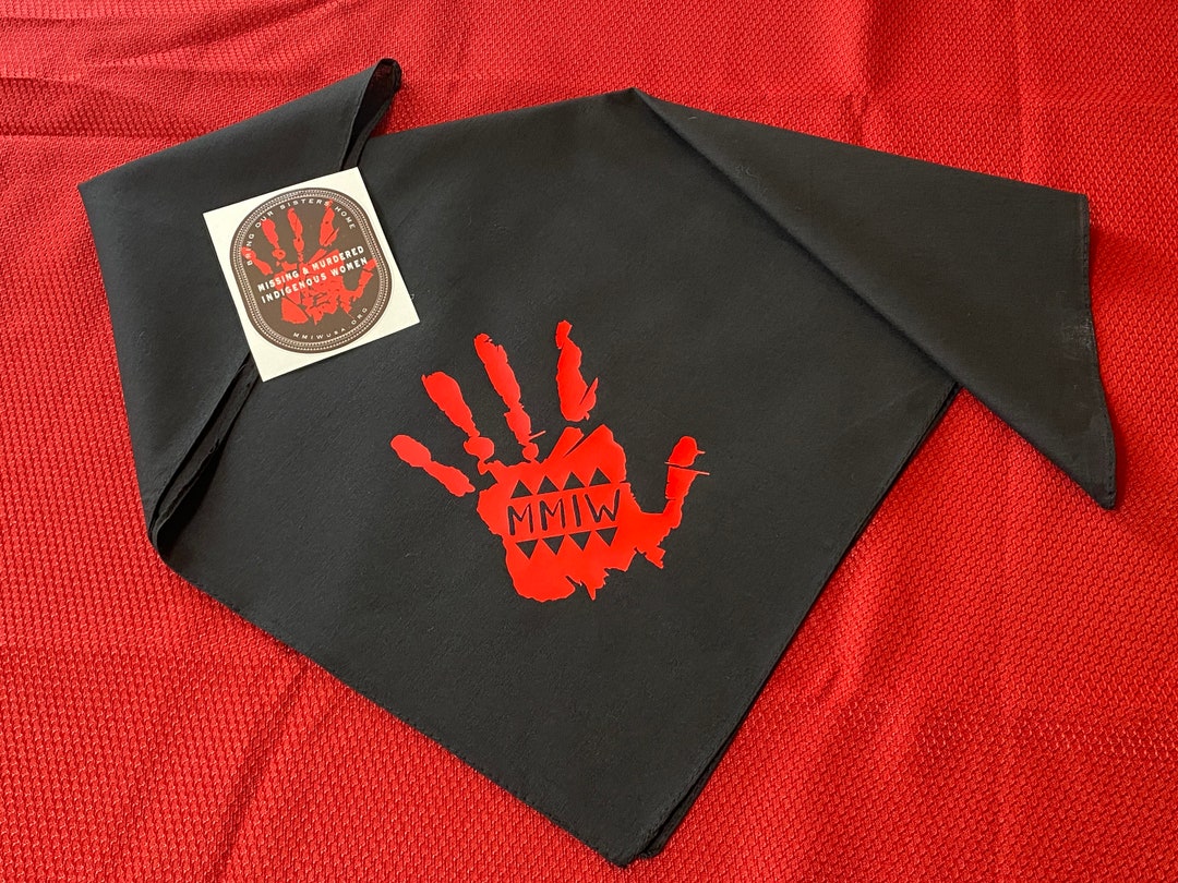 MMIW Handprint Bandanna Black Sticker - Etsy