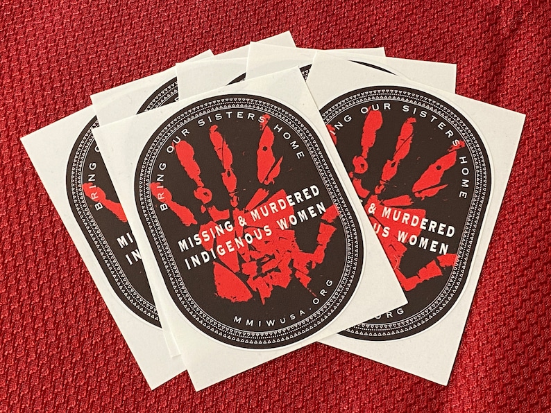 MMIW Handprint Bandanna Black Sticker - Etsy