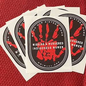 MMIW Handprint Mask Sticker - Etsy