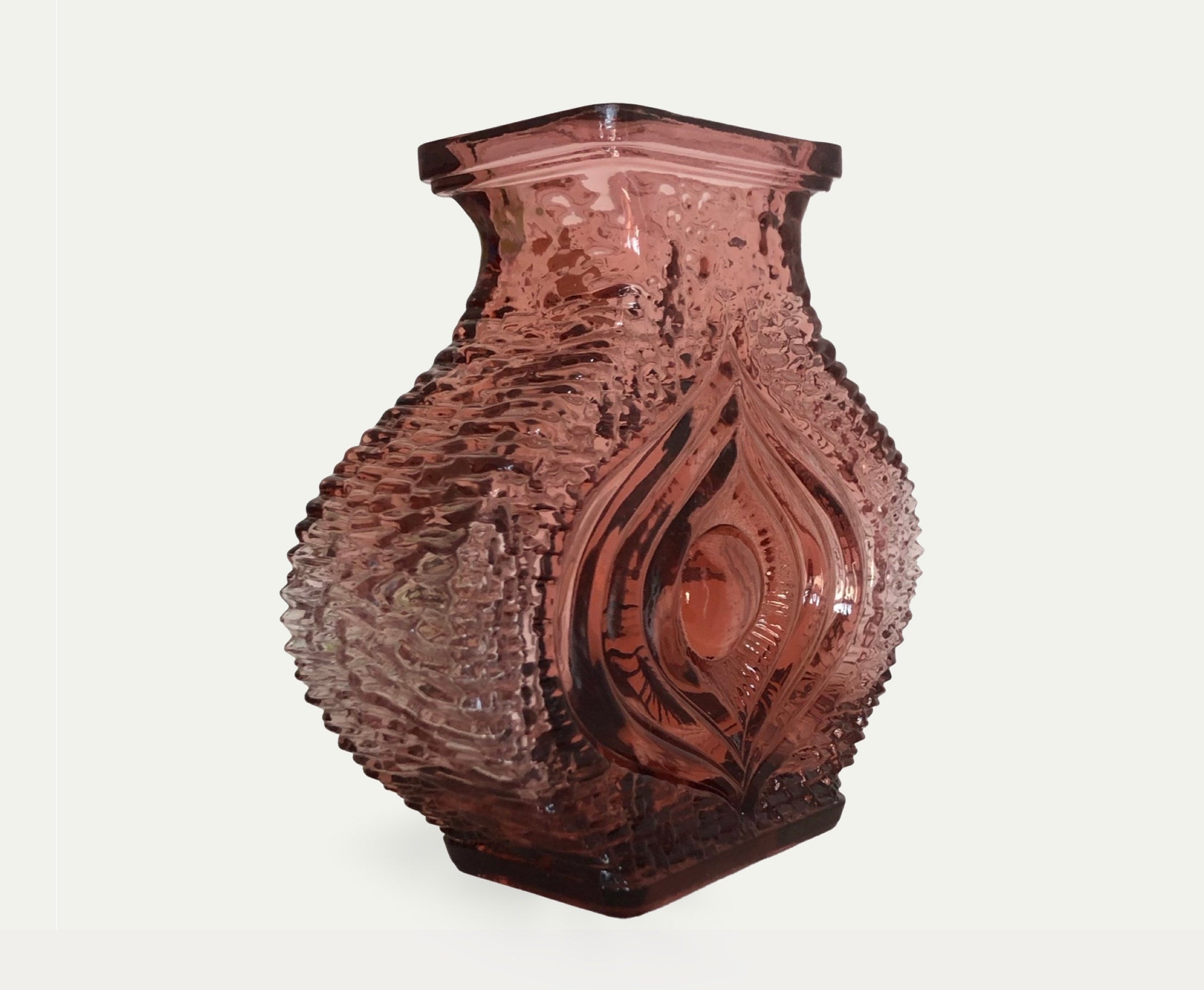 1970s Pink Glass Vase Oberglas Stolzle Austria Excellent - Etsy