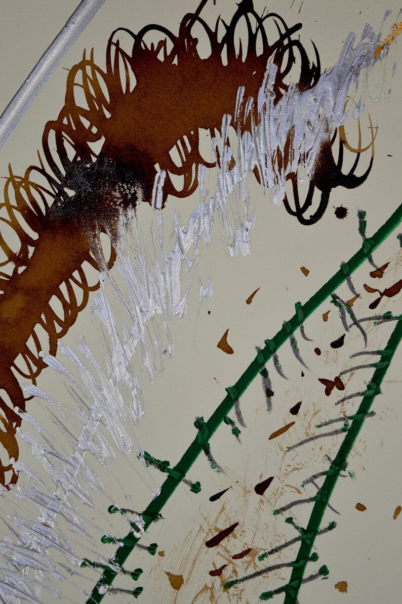 Abstract Painting on Handmade Paper (büttenpapier) - Etsy