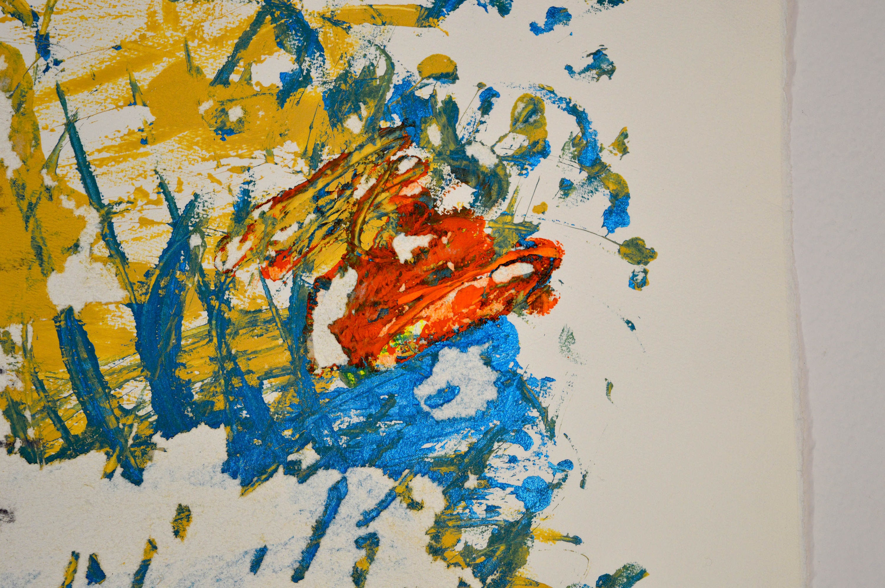 Abstract Painting on Handmade Paper (buettenpapier) - Etsy