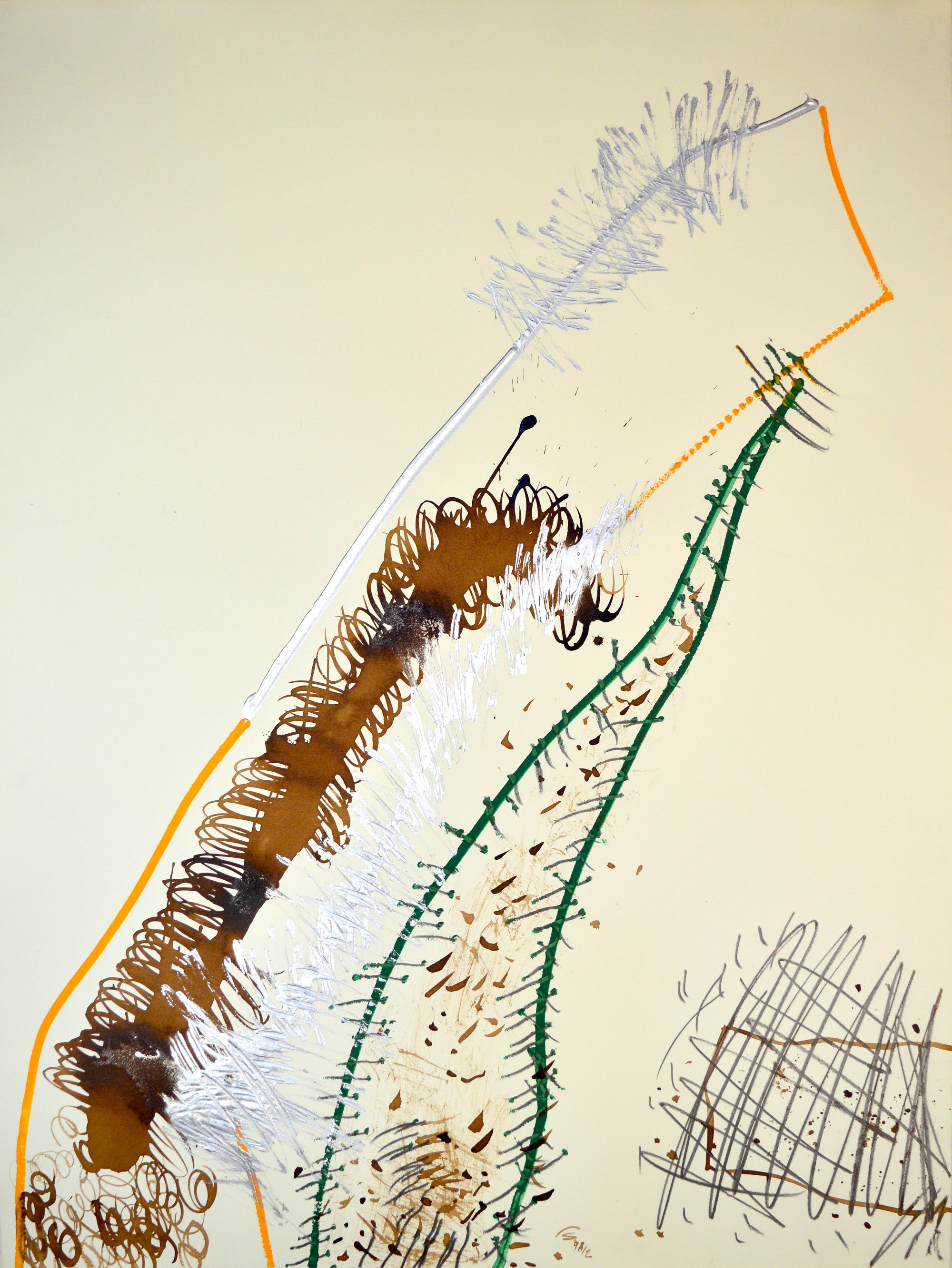 Abstract Painting on Handmade Paper (büttenpapier) - Etsy