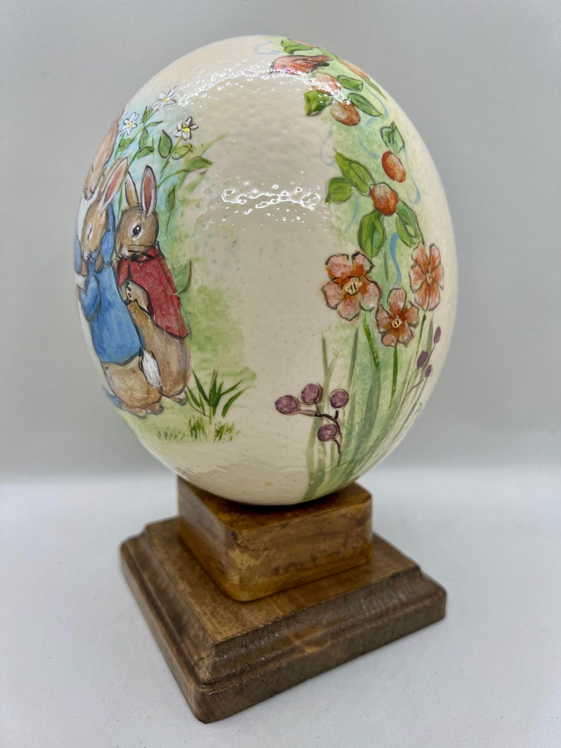 Peter Rabbit Hand Painted Ostrich Egg - Etsy