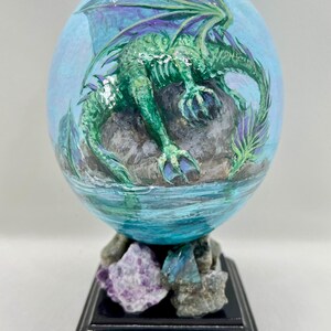 Sea Dragon Hand Painted Ostrich Egg - Etsy