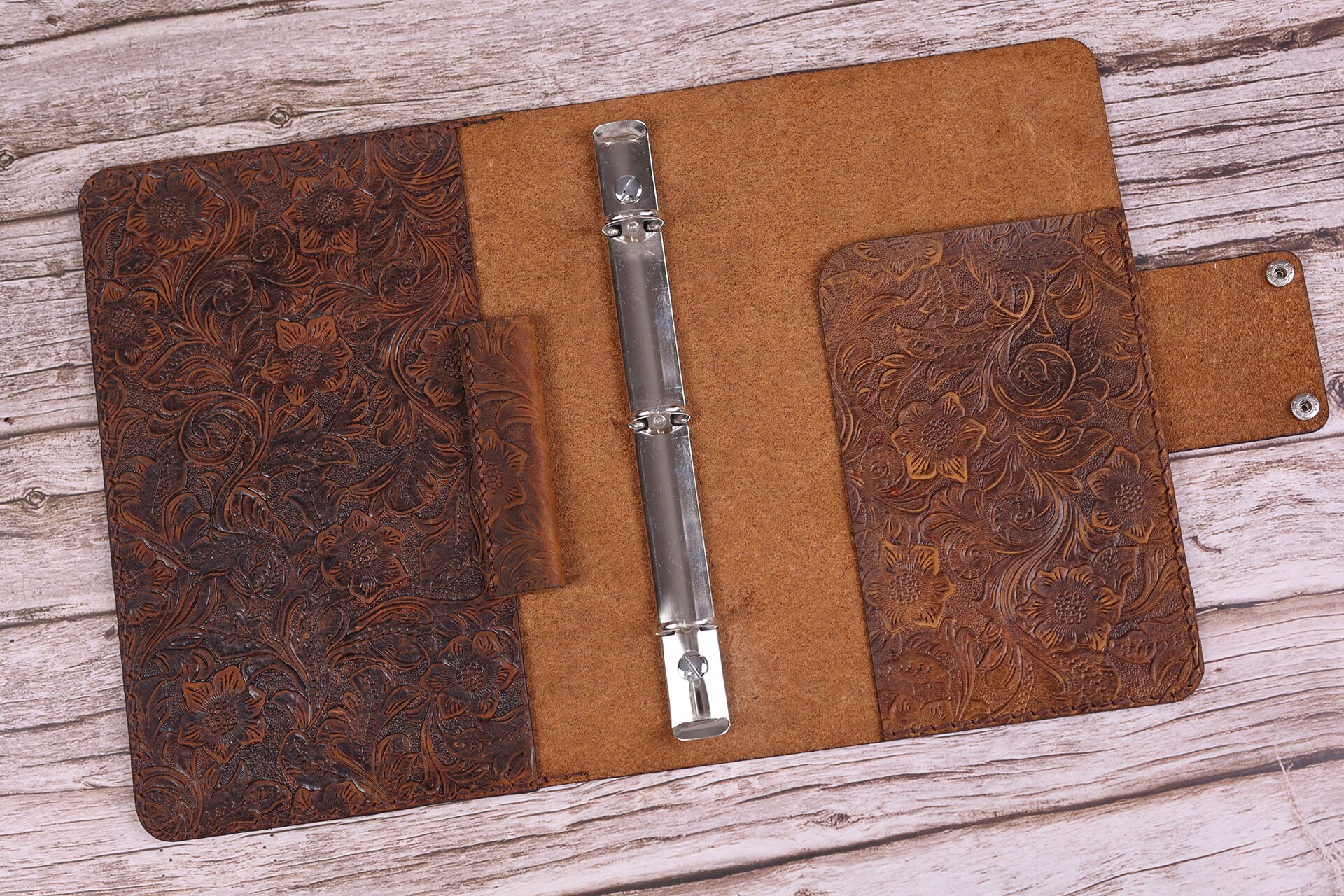 Leather Binder 3-ring Fit 3 Hole 8.5 X 11 Refill Paper or A5 - Etsy