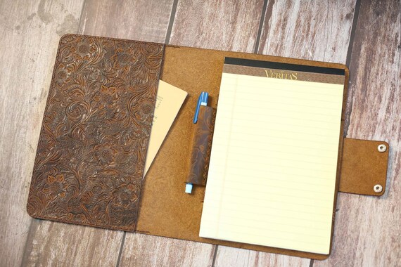 Personalized Leather Legal Pad Holder