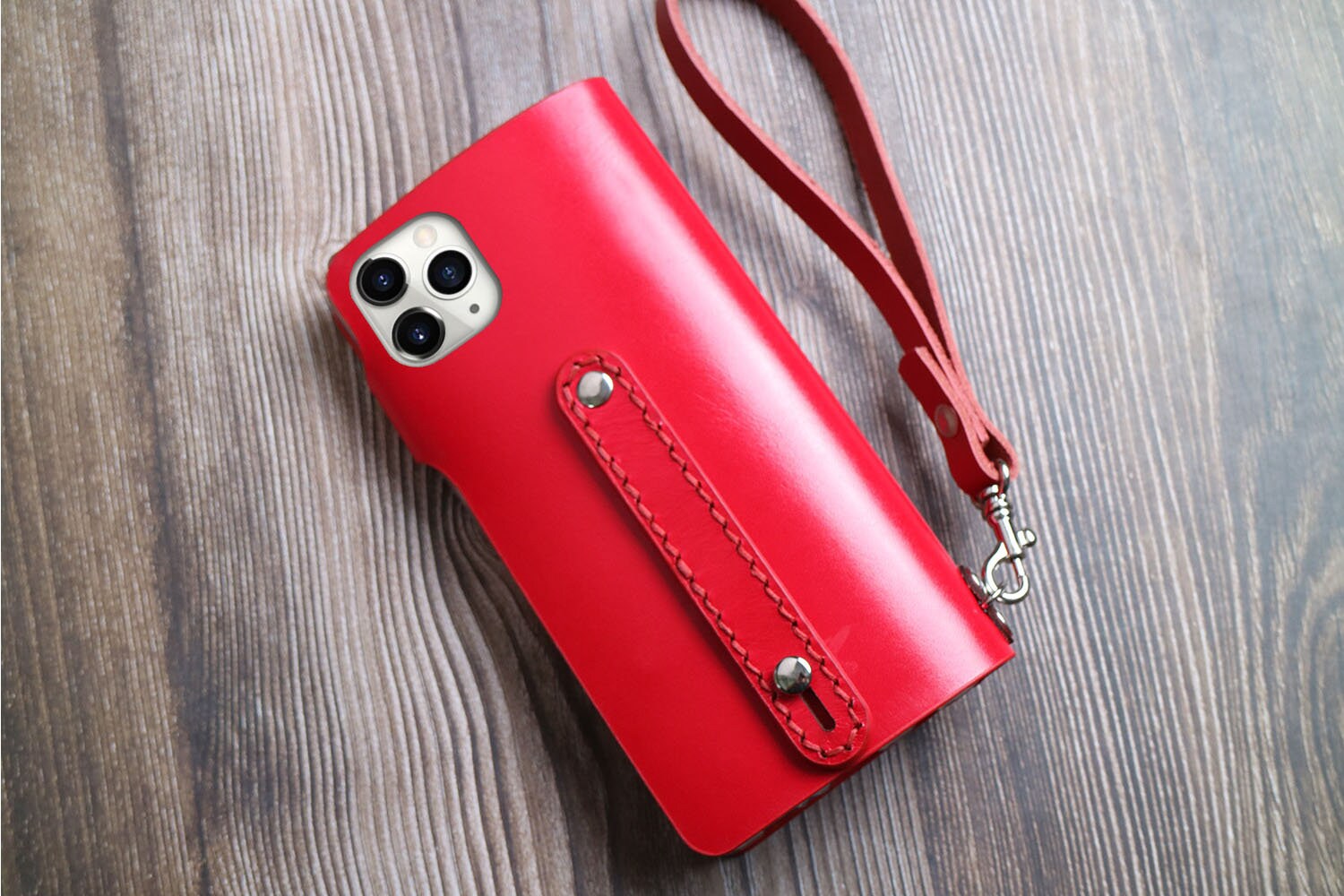 Wristlet Book Style iPhone 11 Pro Max Leather Wallet Case | Etsy