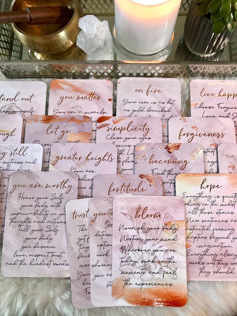 Inspiration Cards Deck Affirmation Cards Mindfulness Cards - Etsy