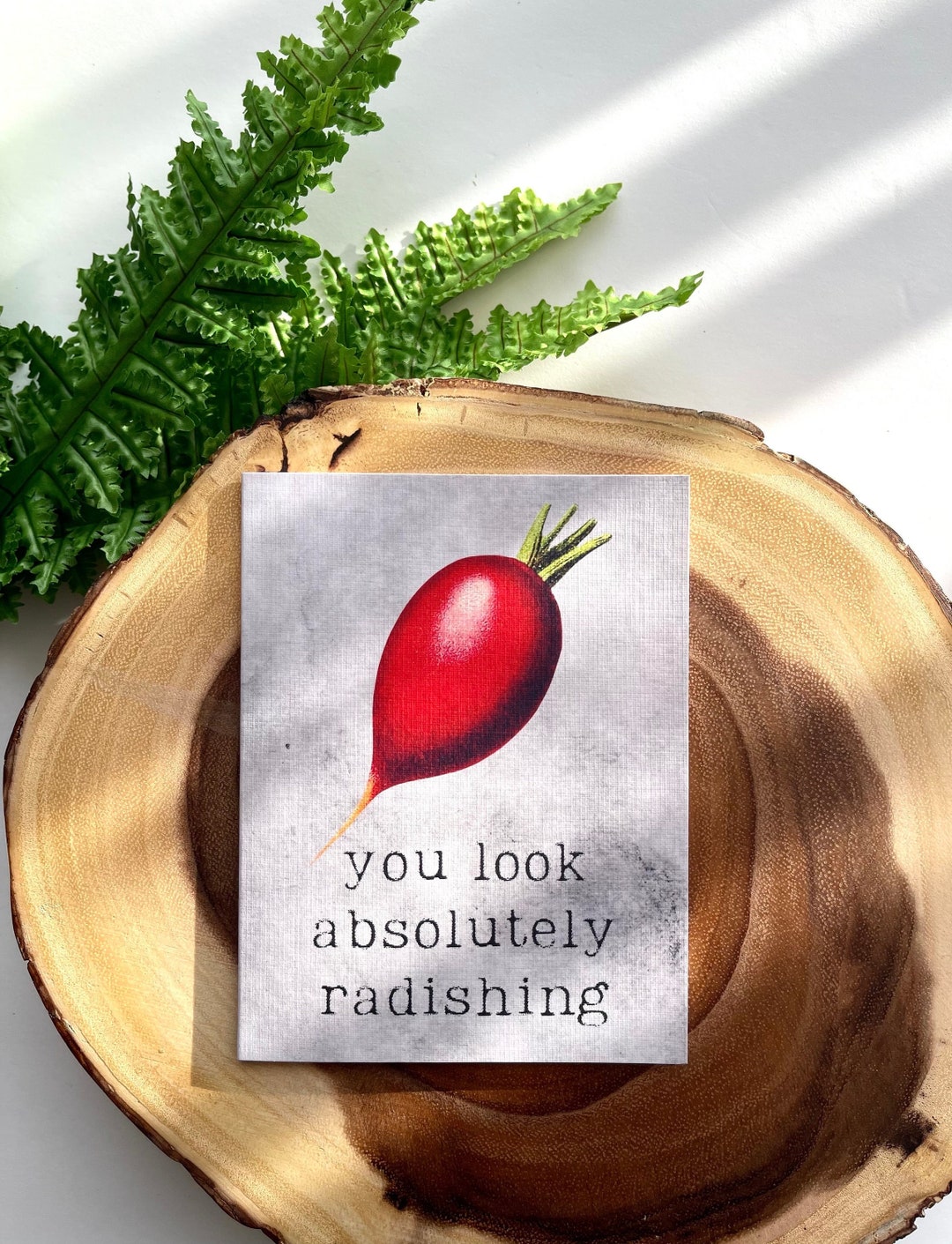 Vintage Pun Cards, Radish Card, Valentine Card, Unique Greeting Card ...