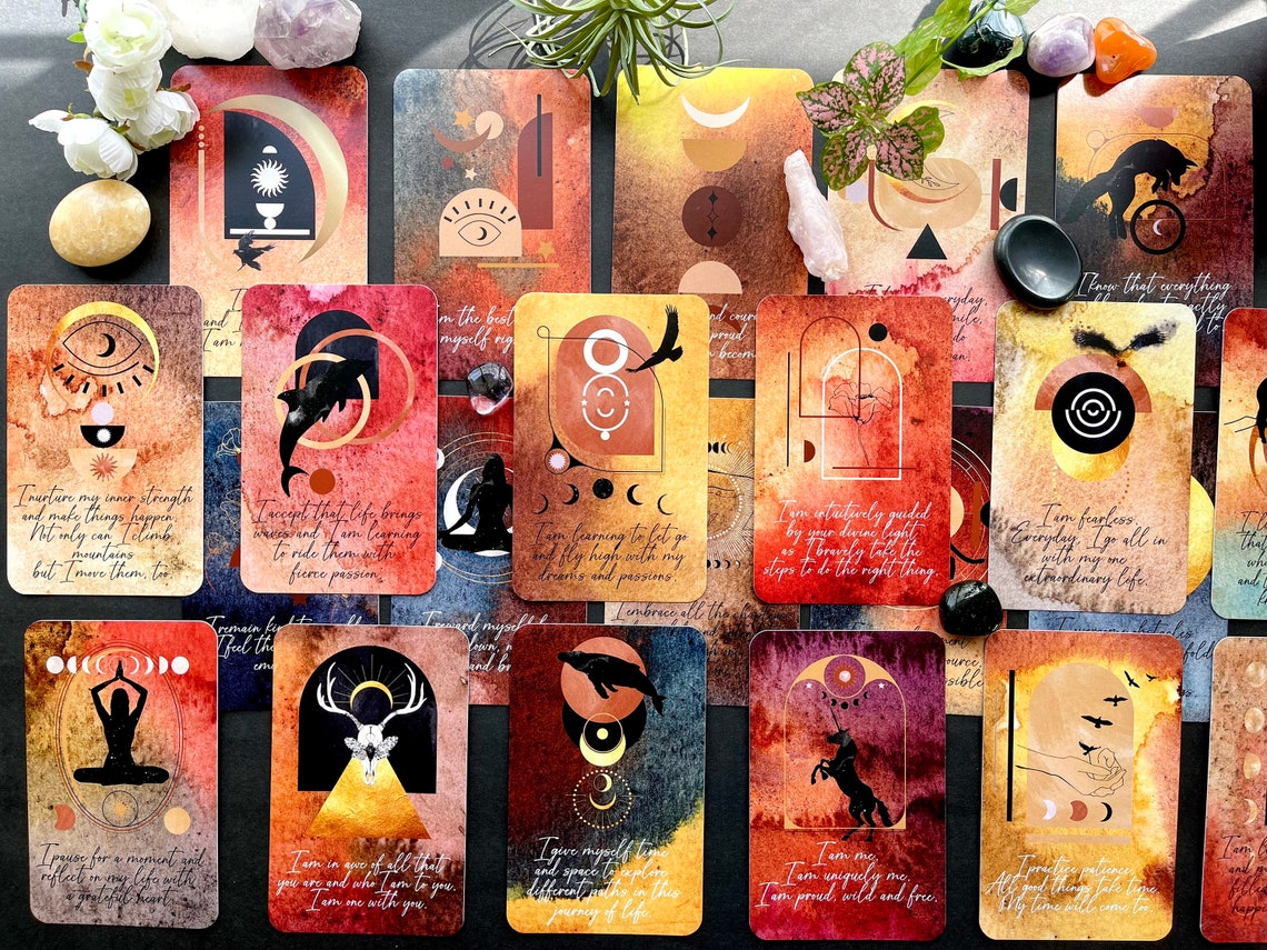 Affirmation Deck Cards Deck Affirmation Deck Letters to - Etsy