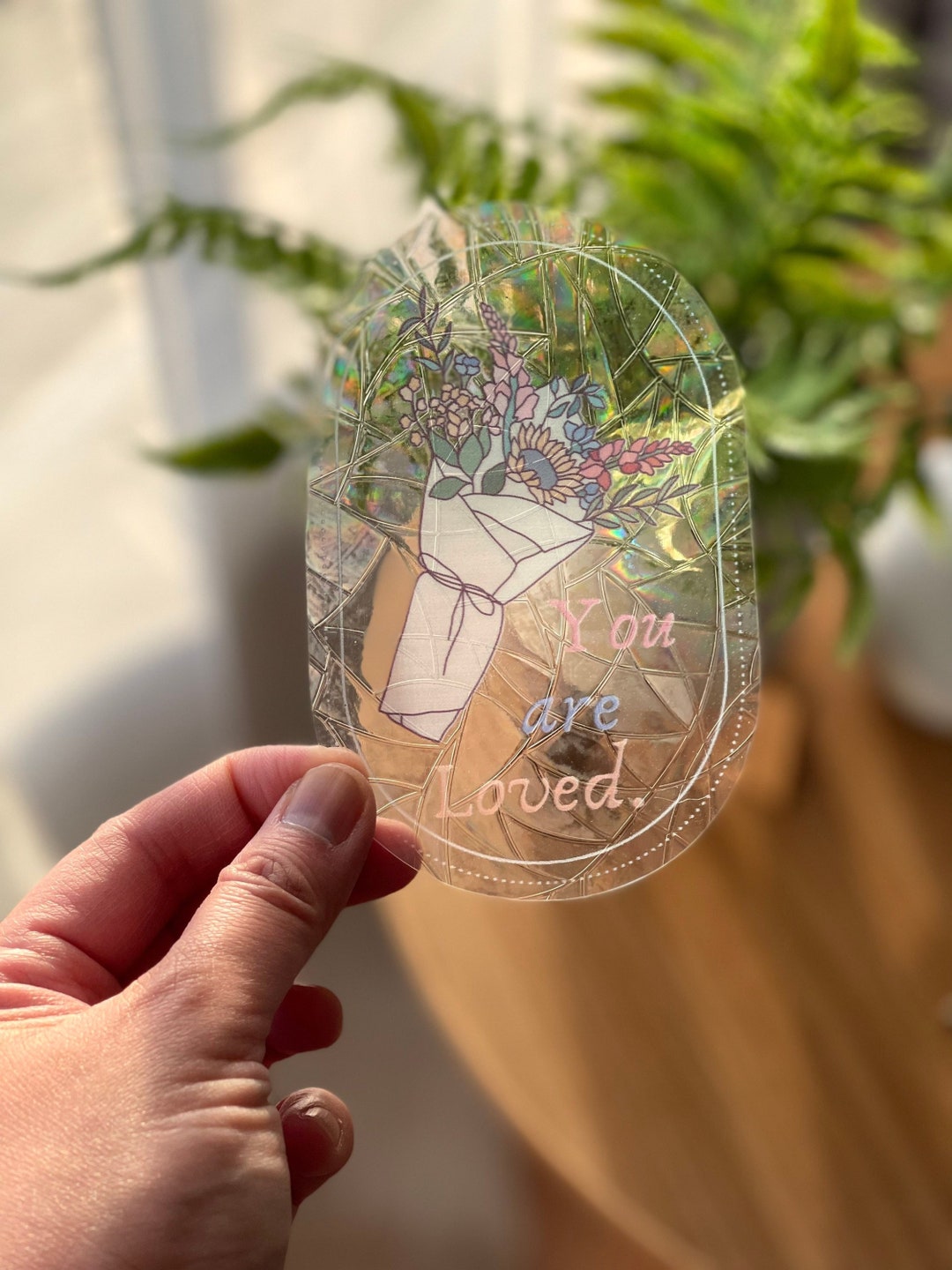 Positive Quote Suncatcher, Window Suncatcher Decal, Rainbow Maker, You ...