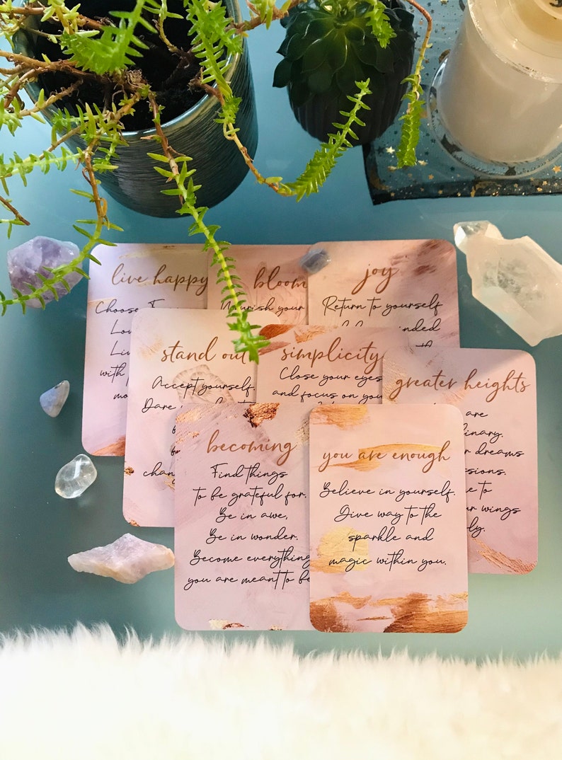 Inspiration Cards Deck Affirmation Cards Mindfulness Cards - Etsy