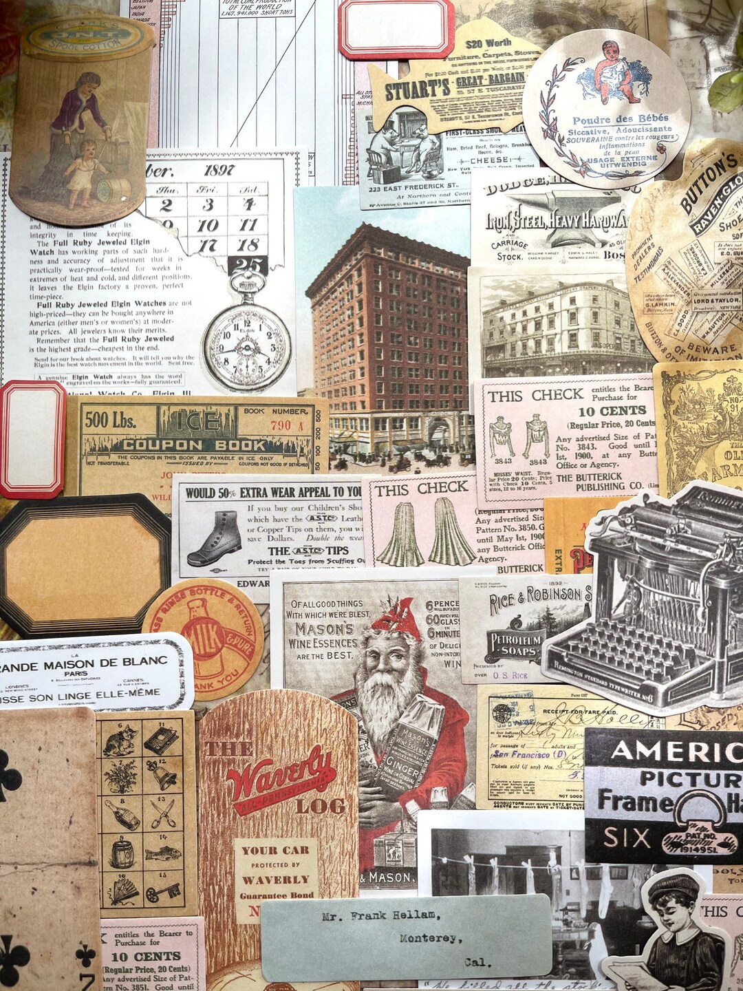 45 PCS Vintage Ephemera, Stickers for Scrapbooking, Vintage Journaling ...
