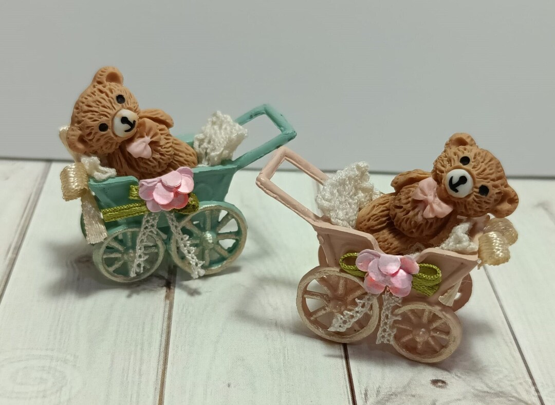 1:12 Baby Stroller, Mini Baby Carriage, Dollhouse Toy, Miniature Toy ...