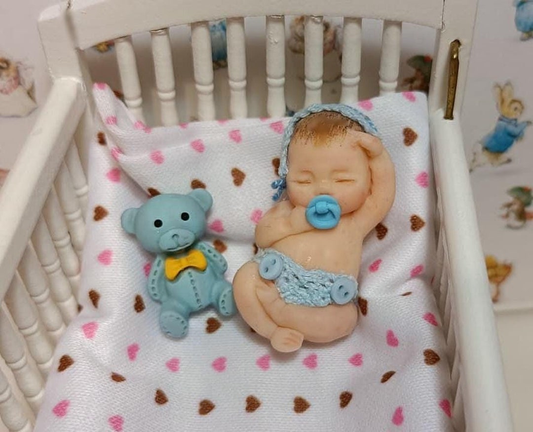 Mini Reborn Baby, Dollhouse Baby, Miniature Sculpted Baby, Tiny Baby ...